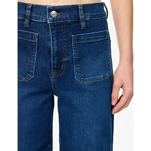 FRAME Le Slim Palazzo Long Stretch-denim Jeans