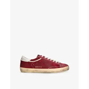 GOLDEN GOOSE Super Star Suede Trainers - Wine