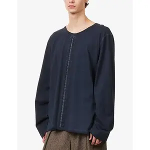 UMA WANG Seam-detail Long-sleeved Stretch-cotton T-shirt