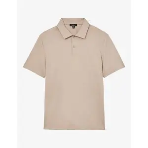 REISS Earl Air-water Short-sleeve Cotton Polo Xxl - Sand