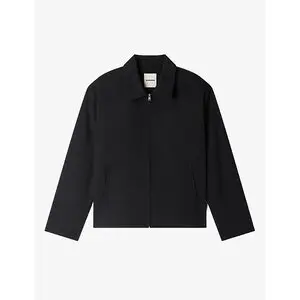 Sandro Wool-blend Zip-up Jacket - Black
