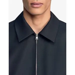 Sandro Zip-up Wool-blend Jacket - Black
