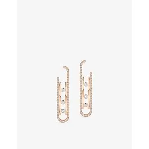 Messika Move 10th 18ct Gold And 1ct Diamond Earrings 1 Size Pink