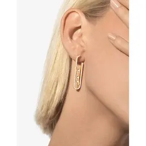 Messika Move 10th 18ct Gold And 1ct Diamond Earrings - Yellow