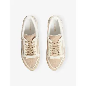 Sandro Suede And Mesh Flame Detail Trainers