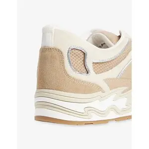 Sandro Suede And Mesh Flame Detail Trainers