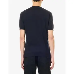 John Smedley Short-sleeve Knitted Cotton T-shirt