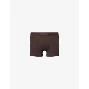 TOM FORD Logo-waistband Cotton-jersey Boxer Briefs - Chocolate
