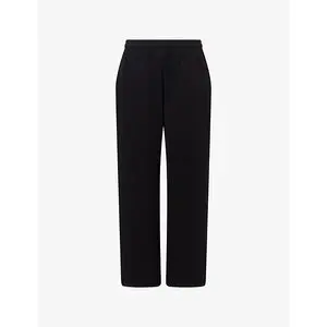 RU & ROCKA Straight-leg Cotton-jersey Jogging Bottoms - Black