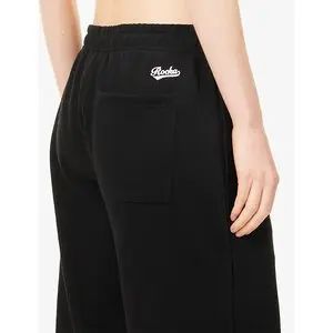 RU & ROCKA Cotton Jersey Jogging Bottoms - Black