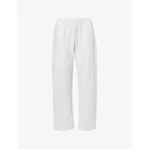 RU & ROCKA Straight-leg Cotton-jersey Jogging Bottoms - Grey