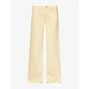 FRAME FRAME Amelia Wide Leg Jeans Limoncello