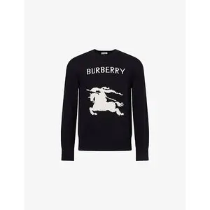 Burberry Knight Wool-cashmere Knitted Jumper - Black