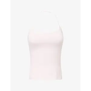 ADANOLA Ultimate Halter Cross Back Stretch-jersey Top