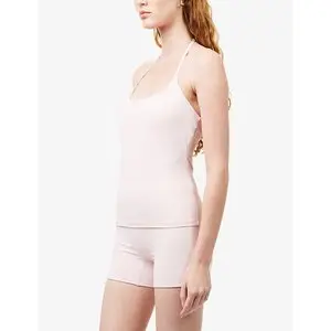 ADANOLA Ultimate Halter Cross Back Stretch-jersey Top