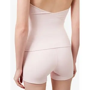 ADANOLA Ultimate Halter Cross Back Stretch-jersey Top