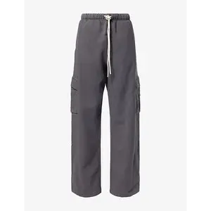 Fear Of God Relaxed-fit Cotton-fleece Cargo Jogging Bottoms - Iron Grey