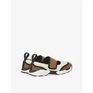 Marni Panelled Woven Trainers With Hook-and-loop Fastening