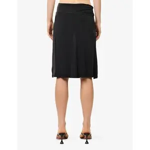 PEACHY DEN Low-rise Stretch-jersey Midi Skort