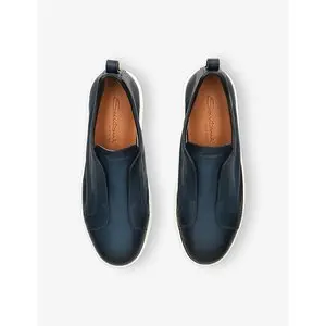 Santoni Victory Unlined Leather Trainers