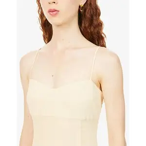 REFORMATION Milica Sweetheart-neck Georgette Midi Dress - Parmesan