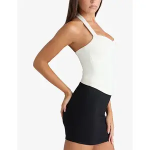House Of Cb Contour Halter Top - White