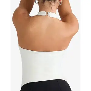House Of Cb Contour Halter Top - White