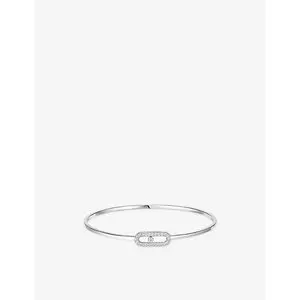 Messika Move Uno Small Flex 18ct Gold And Diamond Bracelet - White