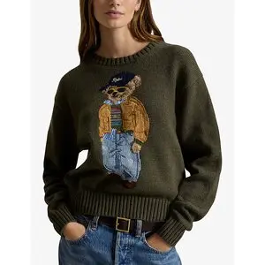 Polo Ralph Lauren Embroidered Bear Cotton Jumper