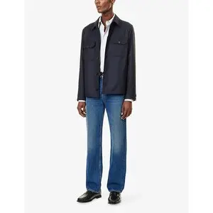 Corneliani Travel Pointed-collar Virgin-wool Overshirt
