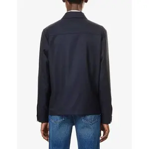 Corneliani Travel Pointed-collar Virgin-wool Overshirt
