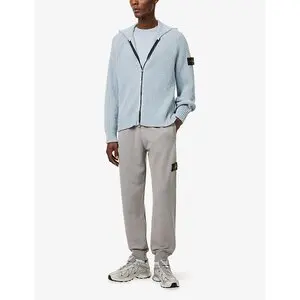 Stone Island Logo-patch Tapered Cotton Jogging Bottoms