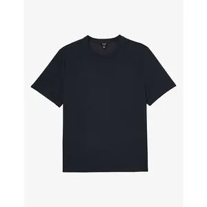 REISS Cole Crewneck Short-sleeve Stretch-jersey T-shirt - Navy