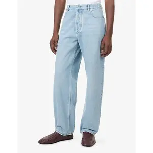 Bottega Veneta Bleached Wide-leg Denim Jeans