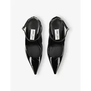 JIMMY CHOO Quinci 95 Embossed Patent Leather Heels