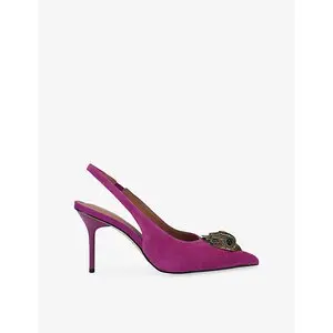 Kurt Geiger Belsize Eagle Suede Slingback Pumps - Fuchsia
