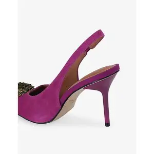 Kurt Geiger Belsize Eagle Suede Slingback Pumps