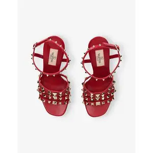Valentino Garavani Rockstud Leather Heeled Sandals
