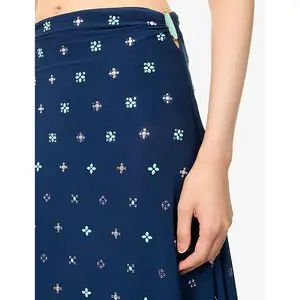 Rabanne Embellished Jersey Maxi Skirt