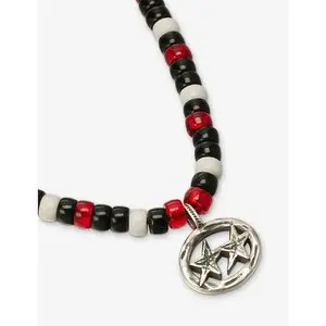 TWOJEYS Sterling Silver-plated Brass Beaded Necklace With Pendant