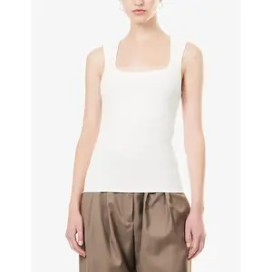 ROHE FRAMES Square Neck Knitted Bustier Top