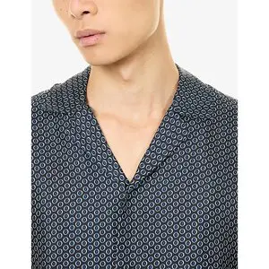 Orlebar Brown Maitan Graphic-pattern Silk Shirt Xxl
