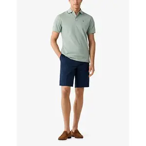 HACKETT Logo-embroidered Short-sleeve Cotton Polo