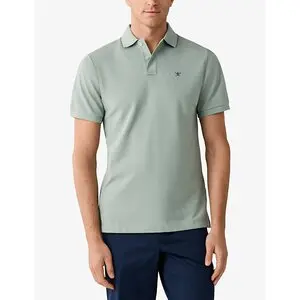 HACKETT Logo-embroidered Short-sleeve Cotton Polo