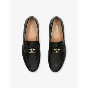 Valentino Garavani Vlogo Leather Loafers