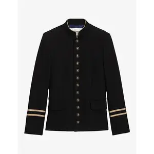 Zadig&Voltaire Vallo Officer Collar Stretch Woven Blazer