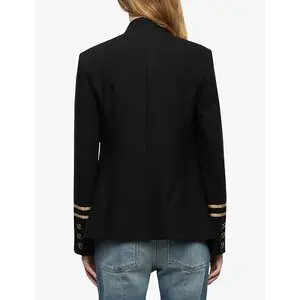 Zadig&Voltaire Vallo Officer Collar Stretch Woven Blazer