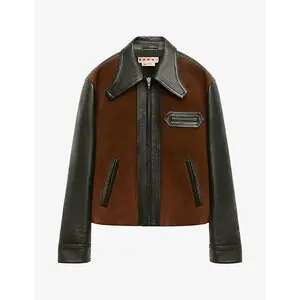 Marni Contrast Suede And Leather Jacket - 00n99