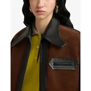 Marni Contrast Suede And Leather Jacket