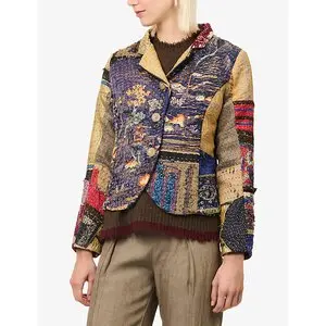 By Walid Patchwork Woven Jacket